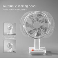 China FUSMLI 2025 Usa Wholesale Supply Portable Fan 4000mah Summer Camping Desk Rechargeable Fan with an oscillating head for sale