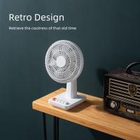 China FUSMLI 2025 Usa Wholesale Supply Portable Fan 4000mah Summer Camping Desk Rechargeable Fan with an oscillating head for sale