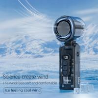 China FUSMLI Factory Direct Sales Built-in LED Light 3600mAh 18650 Battery Neck Strap Included High-Speed Handheld Fan for sale
