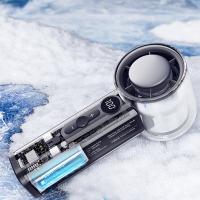 China Factory Hot Sale Cyberpunk Design Refrigerable Handset Fan 3000mAh Rechargeable Battery Portable Wearable Customizable Gift for sale