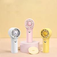 China Rechargeable Kids-Safe Design Quiet Cute Cartoon Pig/Cat/Chicken Kids Handheld Fan with 1200mAh Battery for sale