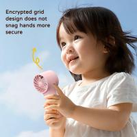 China Rechargeable Kids-Safe Design Quiet Cute Cartoon Pig/Cat/Chicken Kids Handheld Fan with 1200mAh Battery for sale