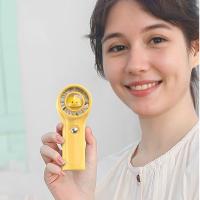 China Rechargeable Kids-Safe Design Quiet Cute Cartoon Pig/Cat/Chicken Kids Handheld Fan with 1200mAh Battery for sale