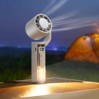China Factory Wholesale Gimbal Handheld Fan Semiconductor Ice Cooling Flashlight Rotatable Outdoor Portable Fan for sale