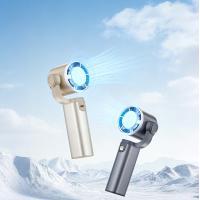China Factory Wholesale Custom Gimbal Handheld Fan Aluminum Alloy Body 180° Rotatable Gimbal Head Semiconductor Ice Cooling Fan for sale