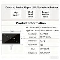 China 10.1-inch 1024x600 TFT Color LCD Display Screen for sale