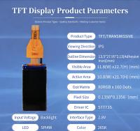 China 0.96 Inch TFT Display 60x160 Resolution ST7735 Driver IC Tire Pressure Detection Inflation Pump Screen for sale