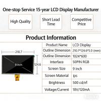 China TFT LCD Display 9 Inches IPS Viewing Angle 50-pin RGB Interface 1024x420 Resolution LED Backlight Vehicle-mounted Device for sale