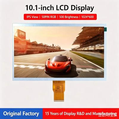 China 10.1 Inch Industrial Vehicle Mounted LCD Screen 1024x600 RGB 50 Pin IPS Display for sale