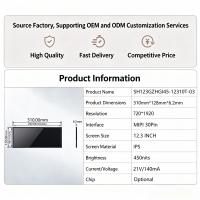 China 12.3 Inch IPS LCD Display 720x1920 MIPI 450cd/m2 Brightness 30 Pin Vehicle Mounted TFT Screen for sale