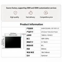 China 9.7 Inch IPS LCD Display 768x1024 RGB Interface 400 cd/m² Brightness 30 Pin Vehicle Mounted TFT Screen for sale