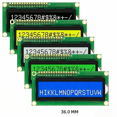 China Factory 1602A LCD Panel Blue-yellow 5V Module Display matrix Character LCD Screen COB Panel Attendance System for sale