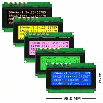 China YD STN LCD Display Module 20x4 Character Blue Screen 5V 98x60mm Industrial Dot Matrix for sale