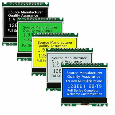 China 1.9 Inch 12864-14 COG LCD Module 3.3V Black Screen 12 Pin SPI Interface Dot Matrix Display for sale