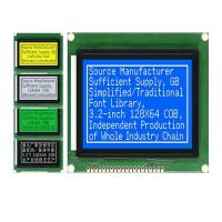 China 12864B Blue-Yellow Dot Matrix LCD Module 5V COBA Chip Industrial Grade 4.78 Inch for sale
