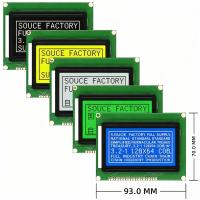 China 12864B Blue-Yellow Dot Matrix LCD Module 5V COBA Chip Industrial Grade 4.78 Inch for sale