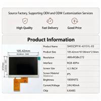 China 5 inch IPS LCD Module 800x480 LVDS Interface High Brightness 450cd/m2 LED Display for sale