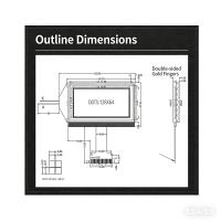 China YD COG12864 Blue 3.3V LCD Graphic Display 128x64 ST7567 Driver IC 65x37.35mm for sale