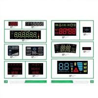 China YaoDa Customizable Size High Brightness Wide Viewing Angle LED Colorful Segment Code Display for sale