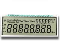 China Customized Genyu TN/HTN Segment Display 7-Segment 26-Pin Meter Display with 128x64 Resolution LCD 65x25mm Screen Customized Icon for sale