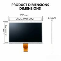 China 10.1 Inch IPS LCD Display 1024x600 RGB Interface 550 cd/m² Brightness 50 Pin Connector for sale
