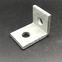 China Construction Strut Channel Fittings Angle Two Hole Galvanized Steel Strut Fittings for sale