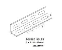 China 41x41 Electrical Galvanized Perforated Strut Angle Channel Rail for sale