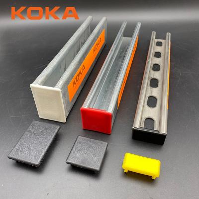 China Colorful 41x41 41x21 upvc Plastic Channel End Cap for sale