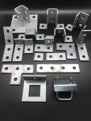 China Factory Price Electrical Zinc Angle Flat Plate Channel Fitting Brackets for sale