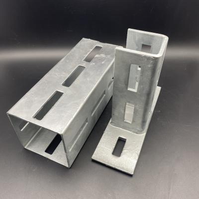 China Galvanized Steel 100x100x3mm Slotted Square Channel for sale