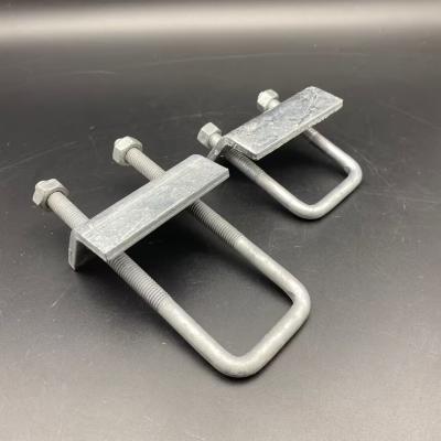 China Hot Sale Zinc Plated Metal Steel U Bolt Beam Clamps for 41x82 C Channel for sale