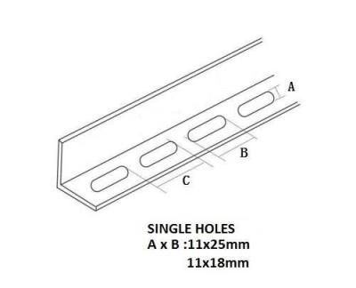 China Pregalvanized Single Slotted Plain Corner Unistrut Channel for sale