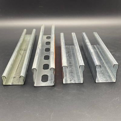 China 41x41 41x21 Slotted 1 58 Custom Length Unistrut Channel with Rib for sale