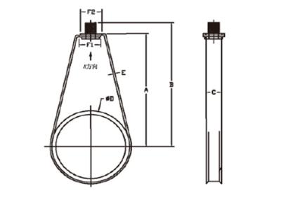 China Wholesale Pregalvanized 1-1/4'' Strut Loop Hanger Clamp for sale