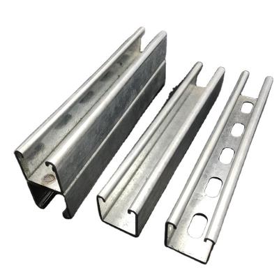 China Metal Steel C Profile Slotted Plain Unistrut Strut Channel for sale
