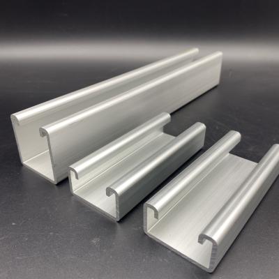 China Aluminum Strut Channel 41x41 41x21 Aluminum C Profile Rail for sale