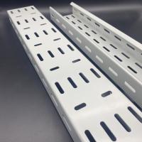 China 2400x300x1.5mm Perforated Powder Coated Cable Trays for sale