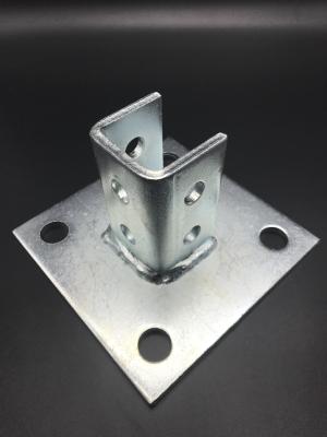 China Unistrut Fittings 12 Holes Post Base Brackets for sale