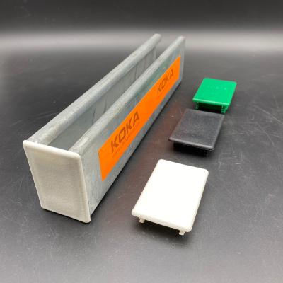 China Colorful PVC P5580 41x62mm Unistrut Channel End Cap for sale