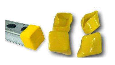 China Custom Colorful Rubber pvc Channel over End Caps for sale