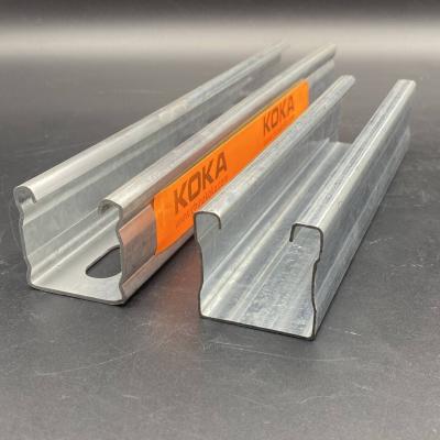 China Slotted Carbon Steel 41x41x2.5mm Shrength Strut Channel for sale