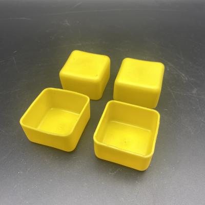 China Yellow Square Shape Plastic Rubber Unistrut Over End Caps for sale
