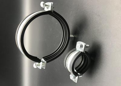China Zinc Plated Steel Rubber Lined EPDM Pipe Clamps for sale
