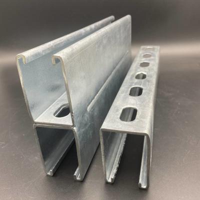 China Factory Zinc Plated Galvanized Steel 41x124 Double Unistrut Channel for sale