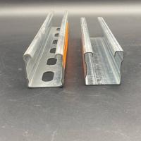 China Zinc Plated Strength Unistrut Channel Slotted Plain Strut Channel with Rib for sale