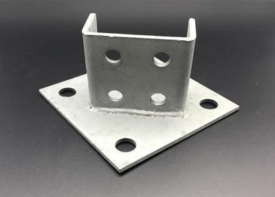 China Carbon Steel 12 Holes Customized Channel Post Base Brackets for sale