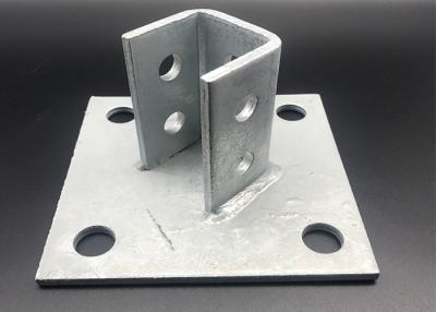 China Cast Iron Slotted Zinc Plated Unistrut Fitting Post Base for sale