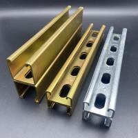 China Electrical Zinc Custom 41x82 Slotted Double Unistrut Channel for sale