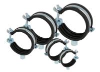 China Custom Size Zinc Plated EPDM Pipe Clamp with Rubber for sale