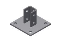 China Custom Size Strut Fittings Slotted C Channel Post Base for sale
